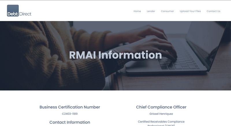 RMAI Information | Debt Direct